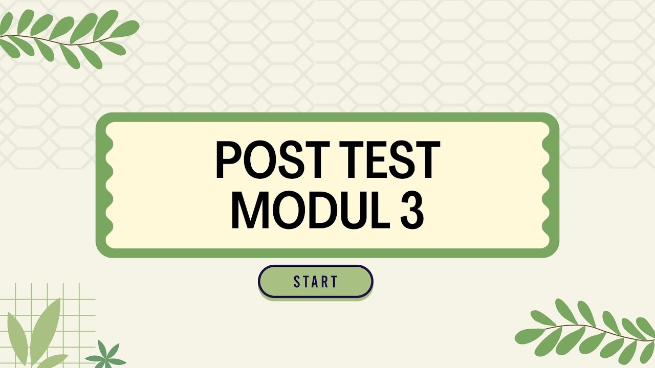 Post test modul 3. Guru Penggerak tahun 2023 - YouTube