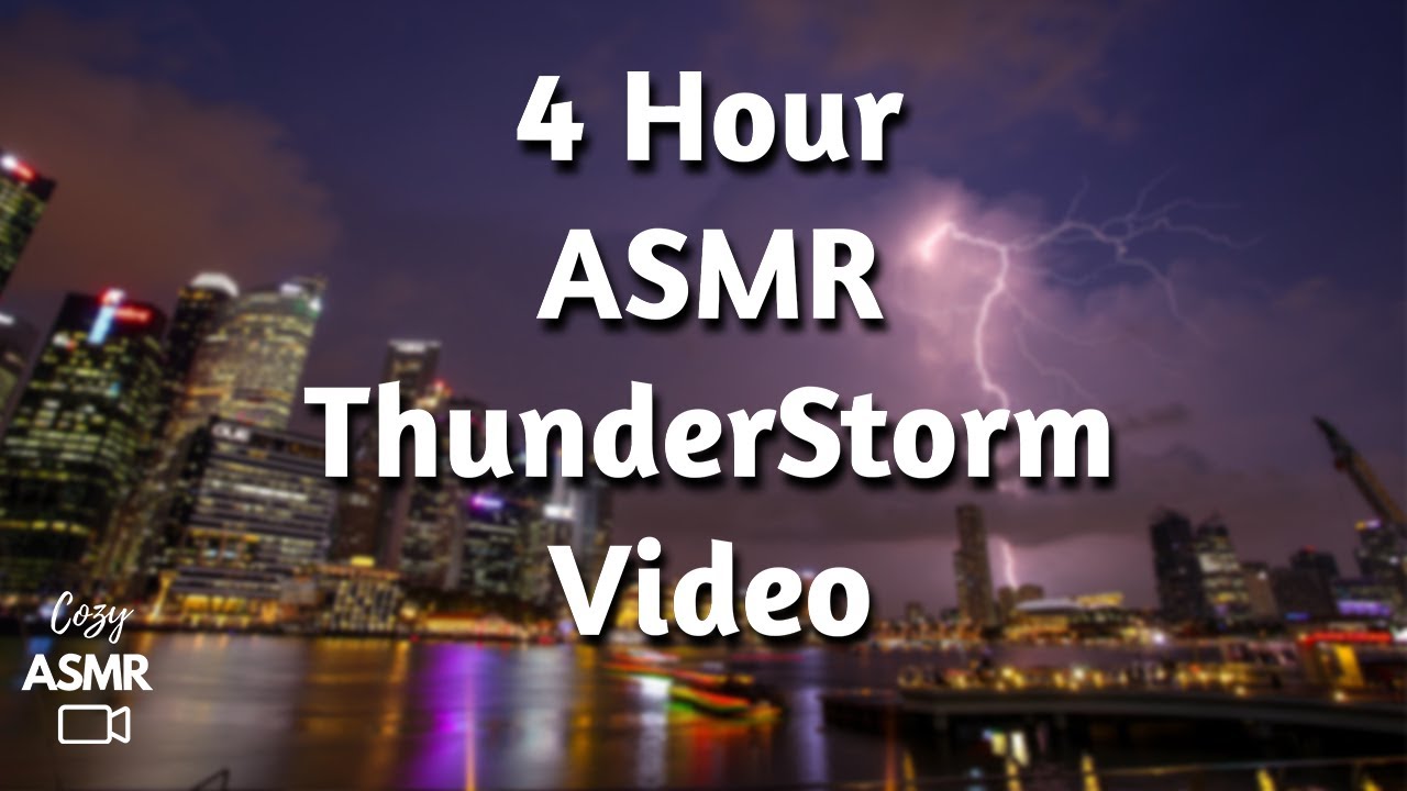 4 Hours of Relaxing Thunderstorm Sound for a better Sleep | Cozy Rain ...