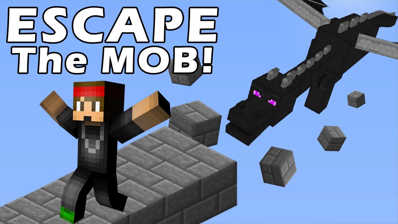 Minecraft Plugin - Escape the Mob - Run from a psychotic dragon! - YouTube