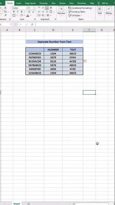 How to Separate TEXT from Number in Excel | Excel Tutorial | #short #shorts #exceltutorial - YouTube