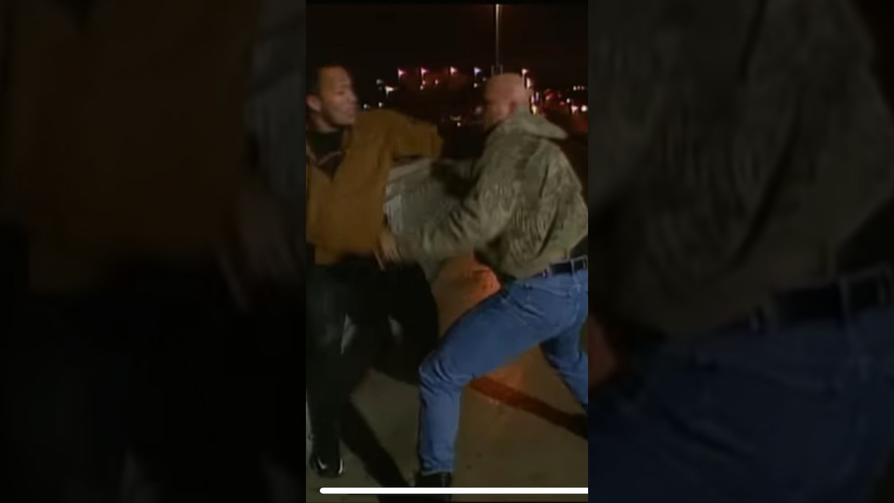 The rock throws stone cold off of a bridge #wwe #therockwwe # ...