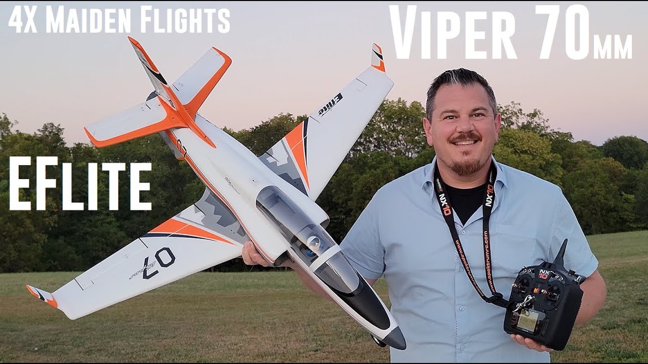 E-flite - Viper V3 - 70mm - 4X Maiden Flights - YouTube