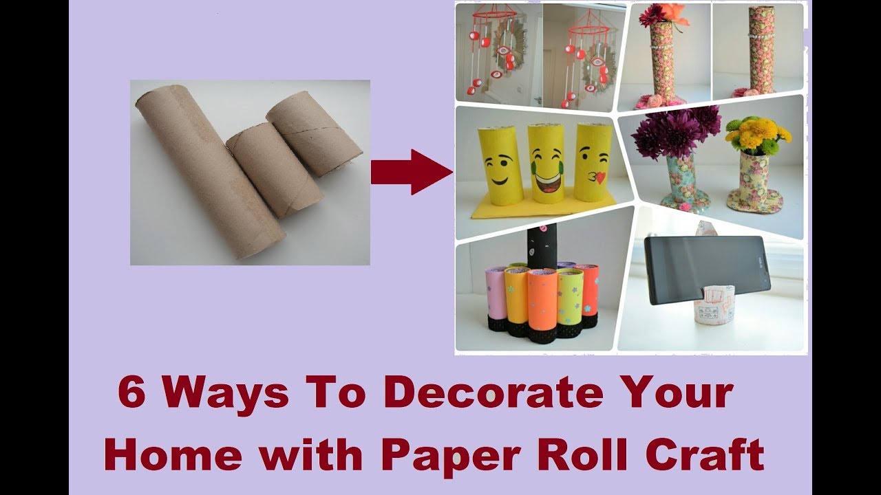 6 DIY Toilet Paper Roll Crafts | Beautiful ways to use paper roll in ...