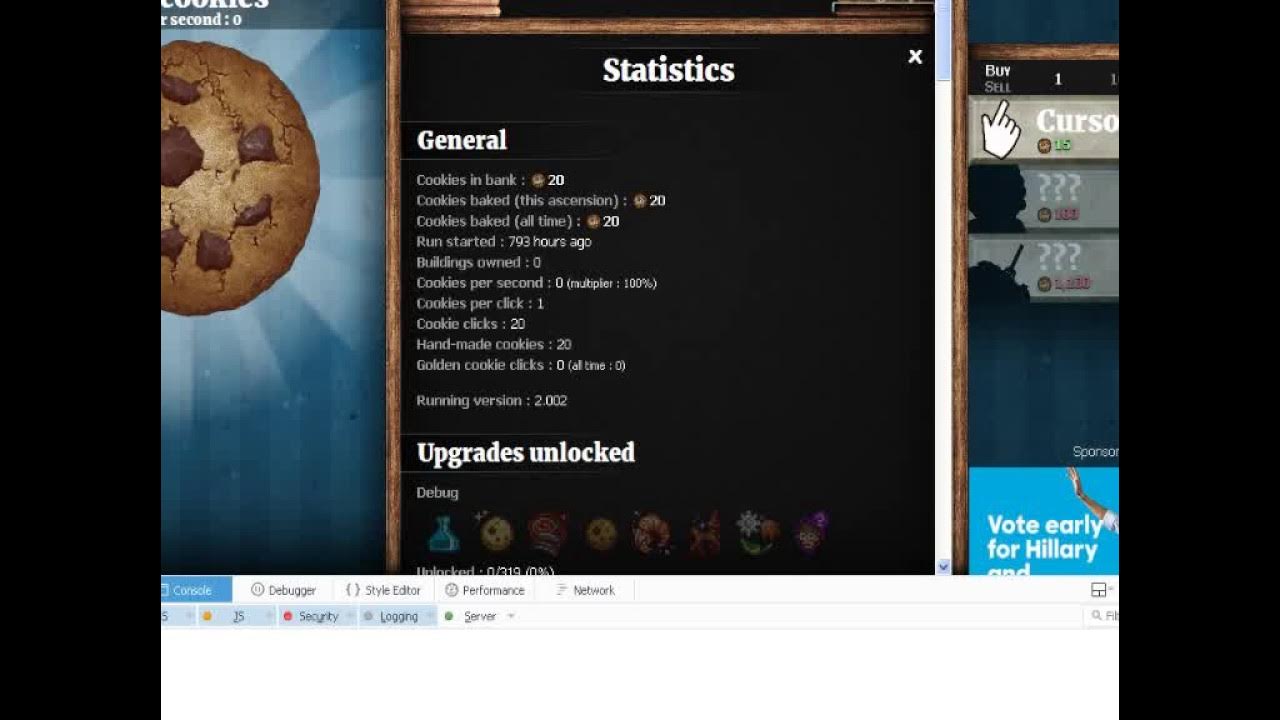 Cookie Clicker(How to get Dev Tools/Infinite Cookies) - YouTube
