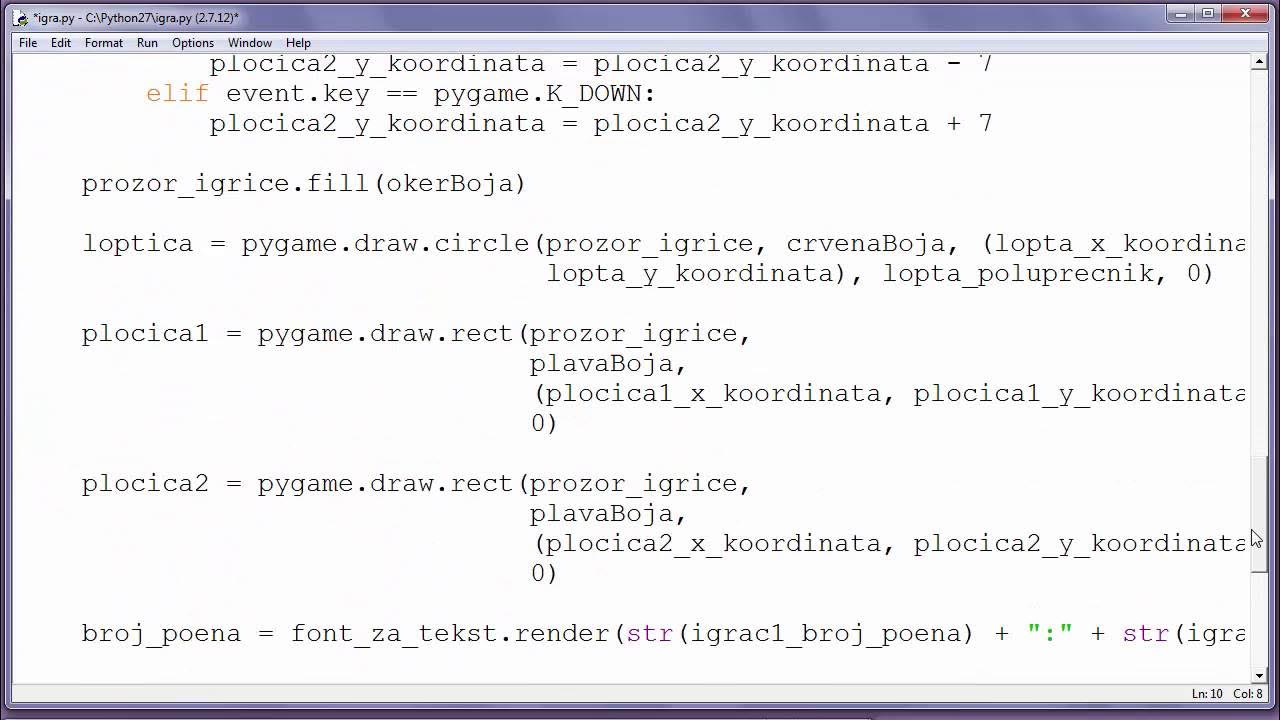 Programiranje video igre Python, Pygame Deo 13/20 - YouTube