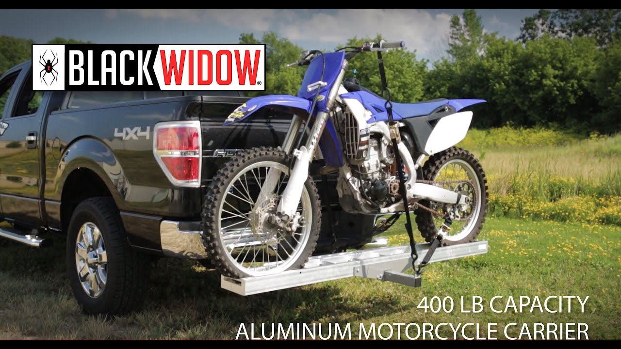 Black Widow Aluminum Folding Motorcycle Carrier – 400 lb Capacity - YouTube