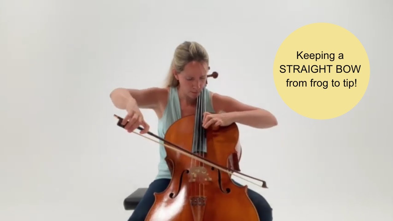 Maintaining a straight bow from frog to tip - YouTube