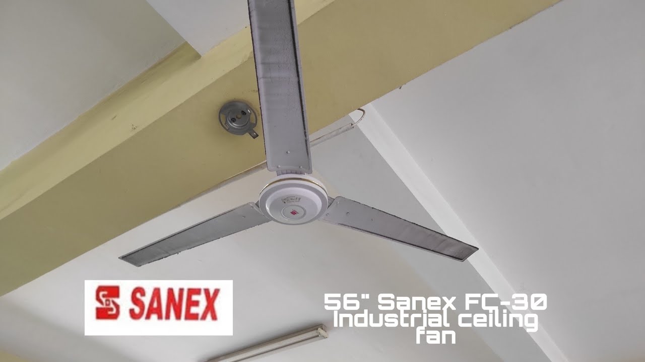 56" Sanex Industrial ceiling fan - YouTube