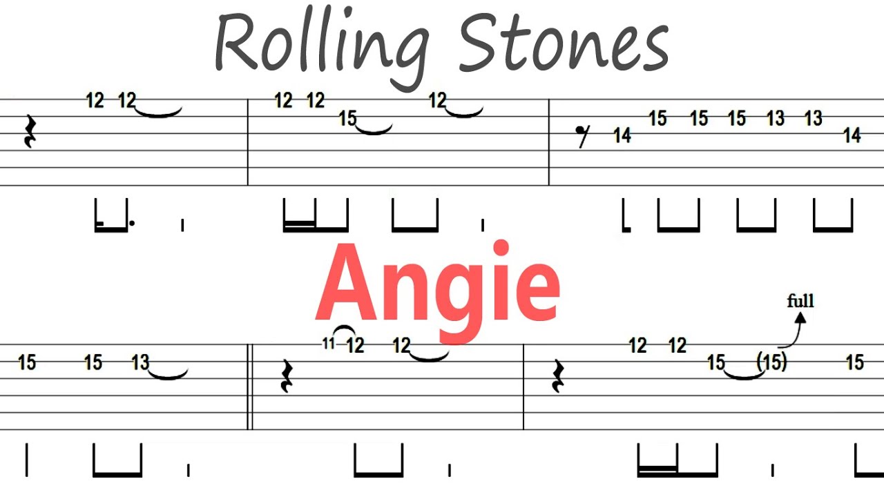 The Rolling Stones - Angie / Guitar Solo Tab+BackingTrack - YouTube