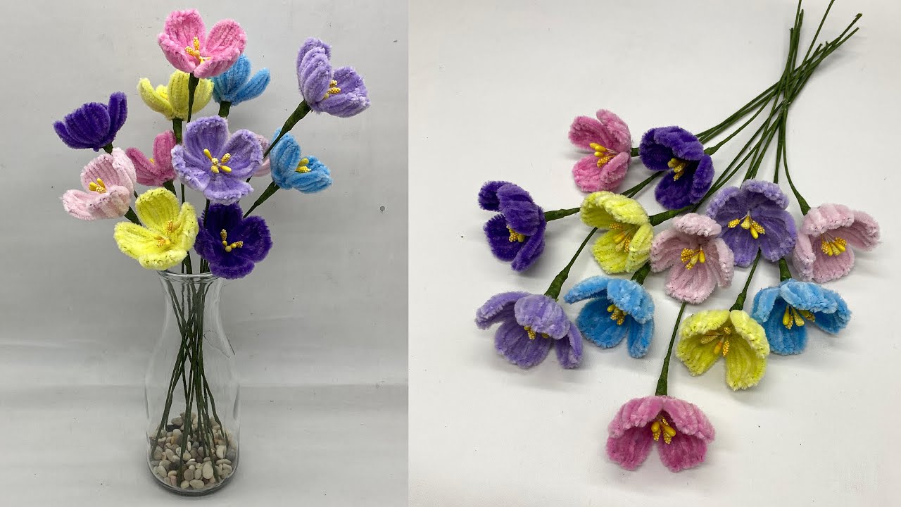 DIY | Cara Membuat Bunga Poppy Dari Kawat Bulu Mercy | Bunga Kawat Bulu ...