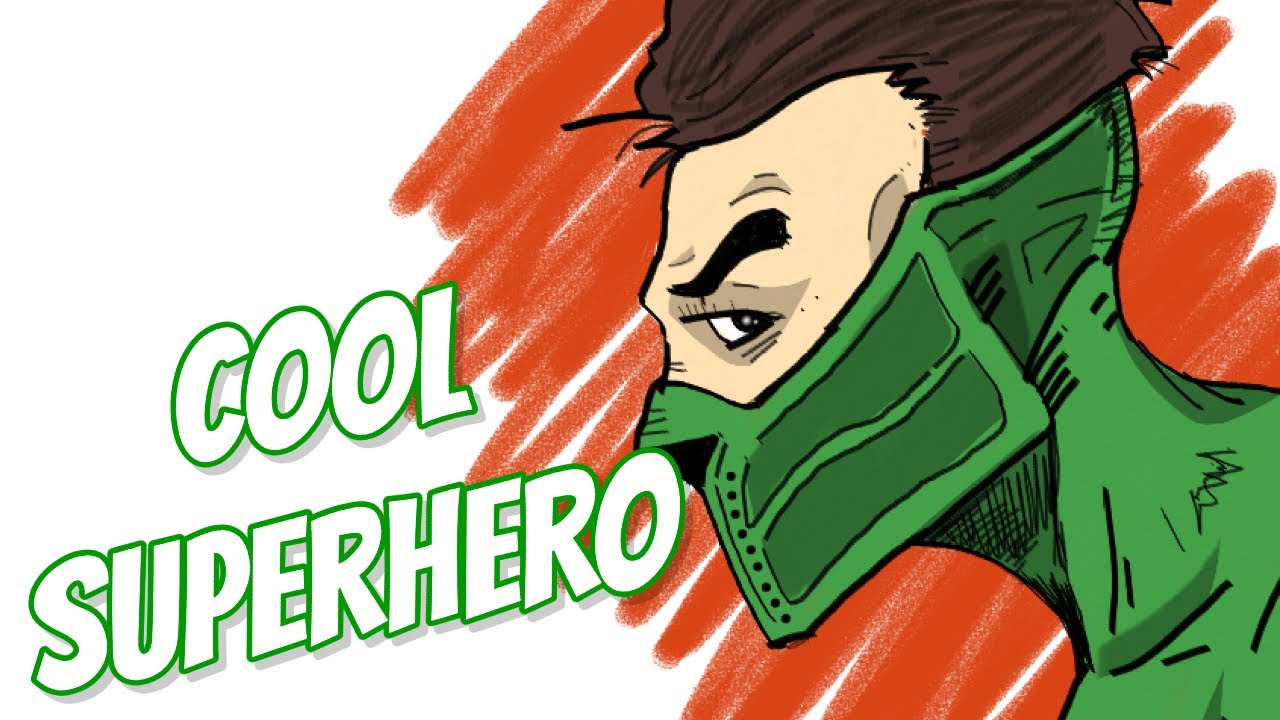 Cool SuperHero Drawing - YouTube