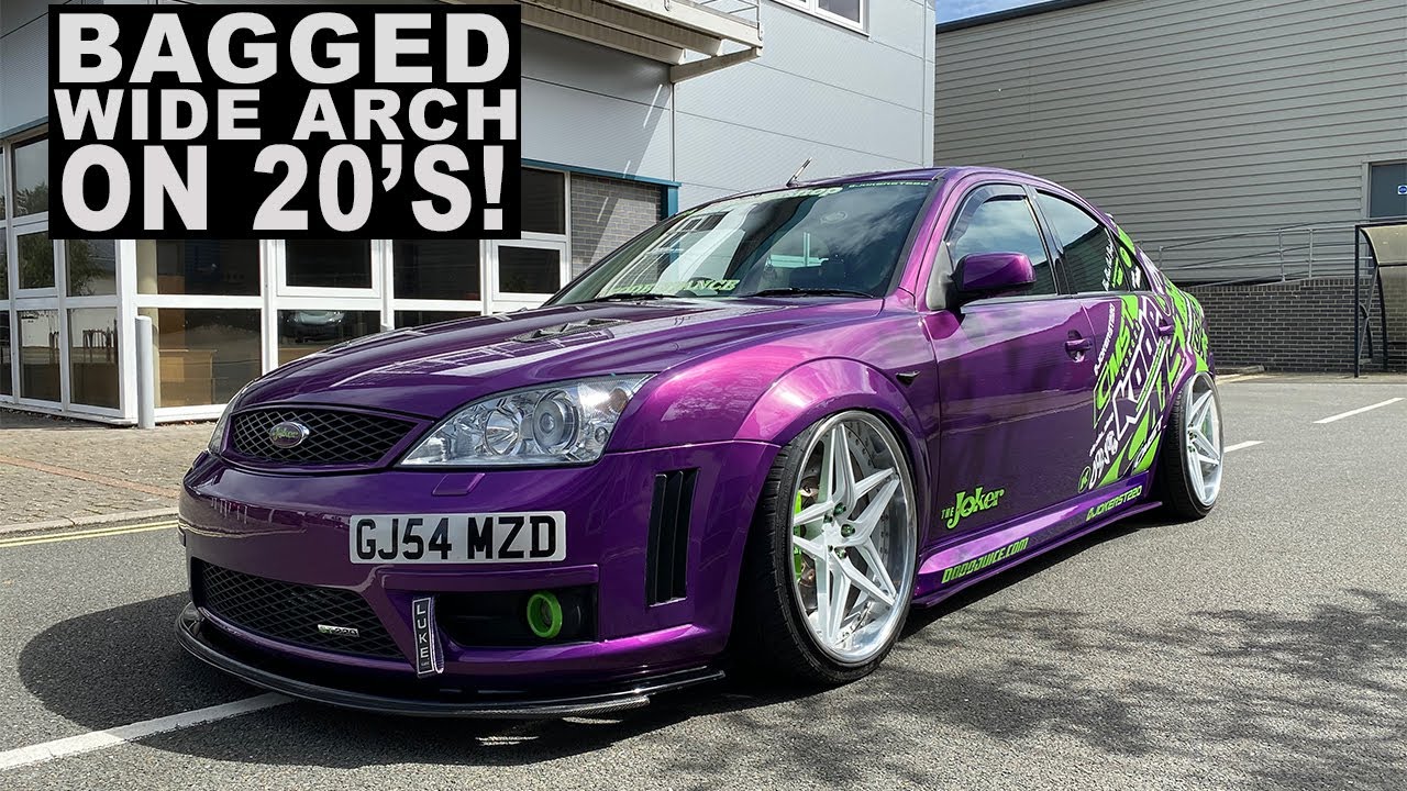 THIS Bagged, Wide Arch Mondeo ST220 IS EPIC *THE JOKER* - YouTube