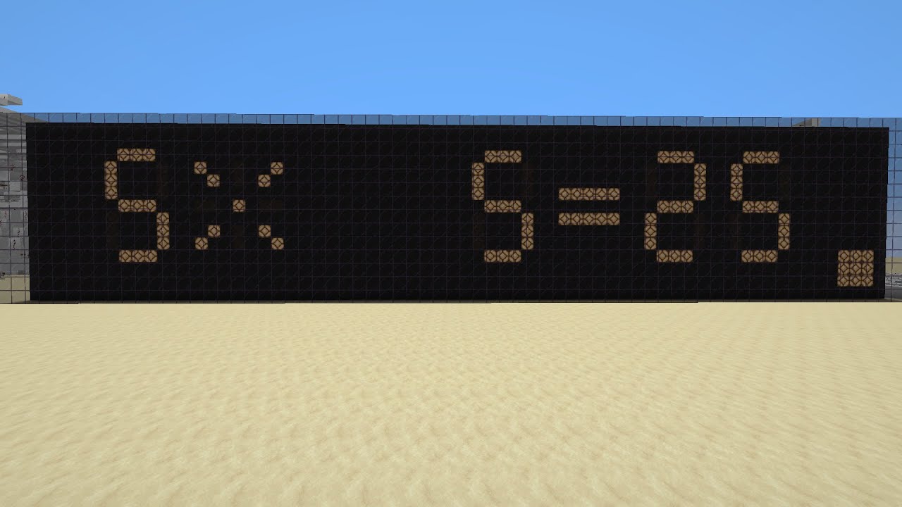 Working Calculator In Minecraft - YouTube