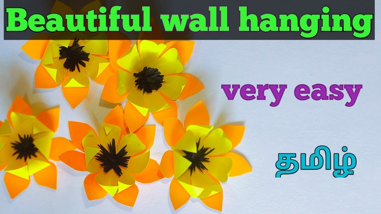 easy wall hanging craft tamil/ wall decor ideas/ home decor/ paper ...