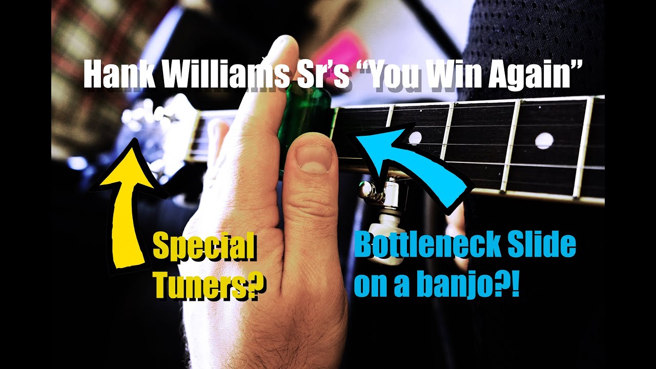 You Win Again - Hank Williams Sr Cover - Slide Banjo - YouTube