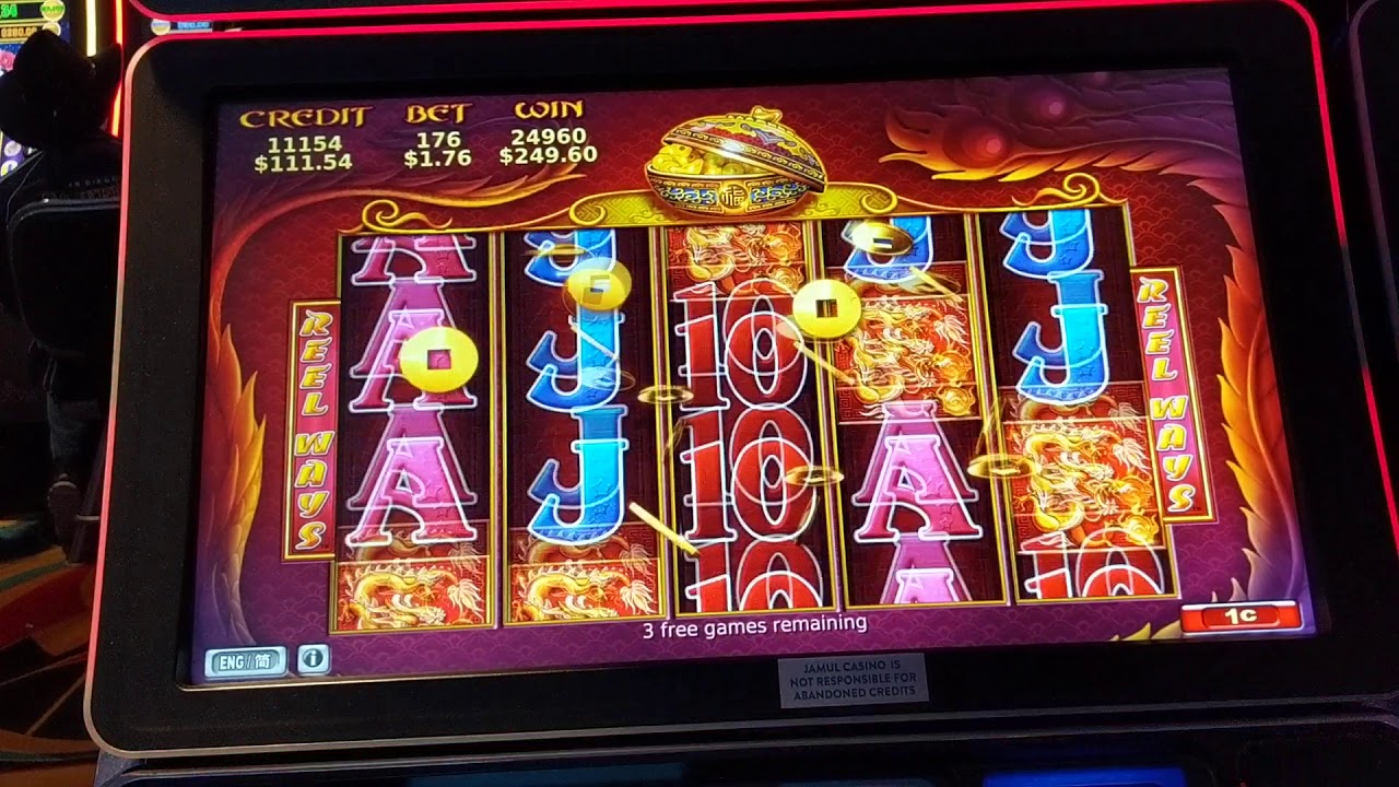 5 Treasures slot machine: $1.76 Dragon bonus (over 100x) - YouTube