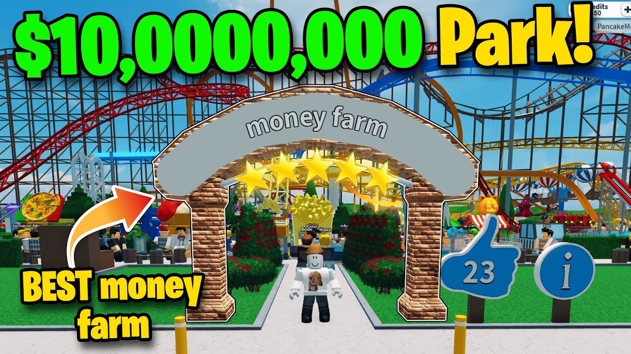I Build BEST Money Farm and Made $10,000,000 in Theme Park Tycoon 2 ...