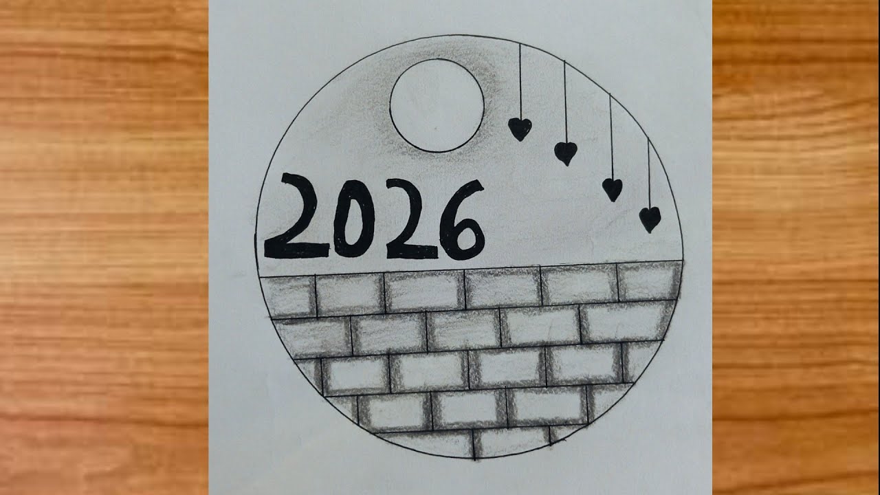 2026 Creative Drawing Art 🎨 ️ | Easy New Year Art Idea | Aesthetic ...