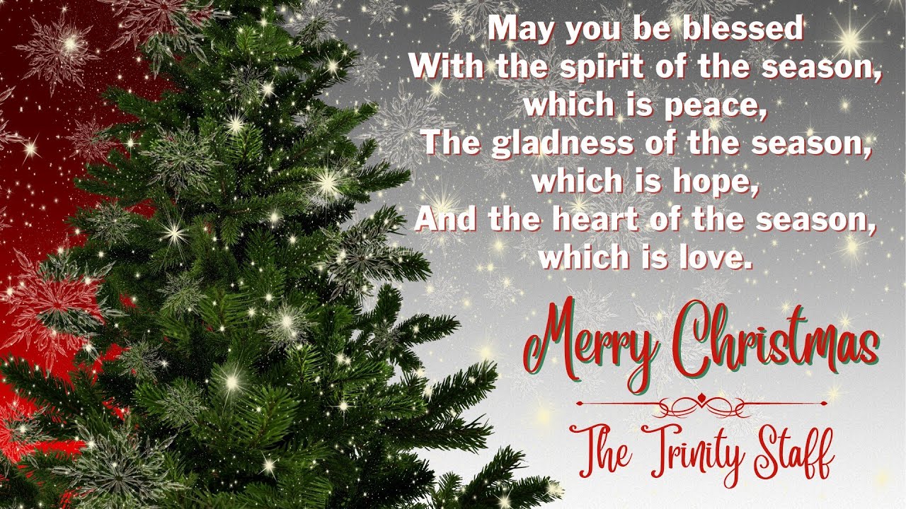 A Christmas Message from Pastor Craig to the Trinity Congregation ...