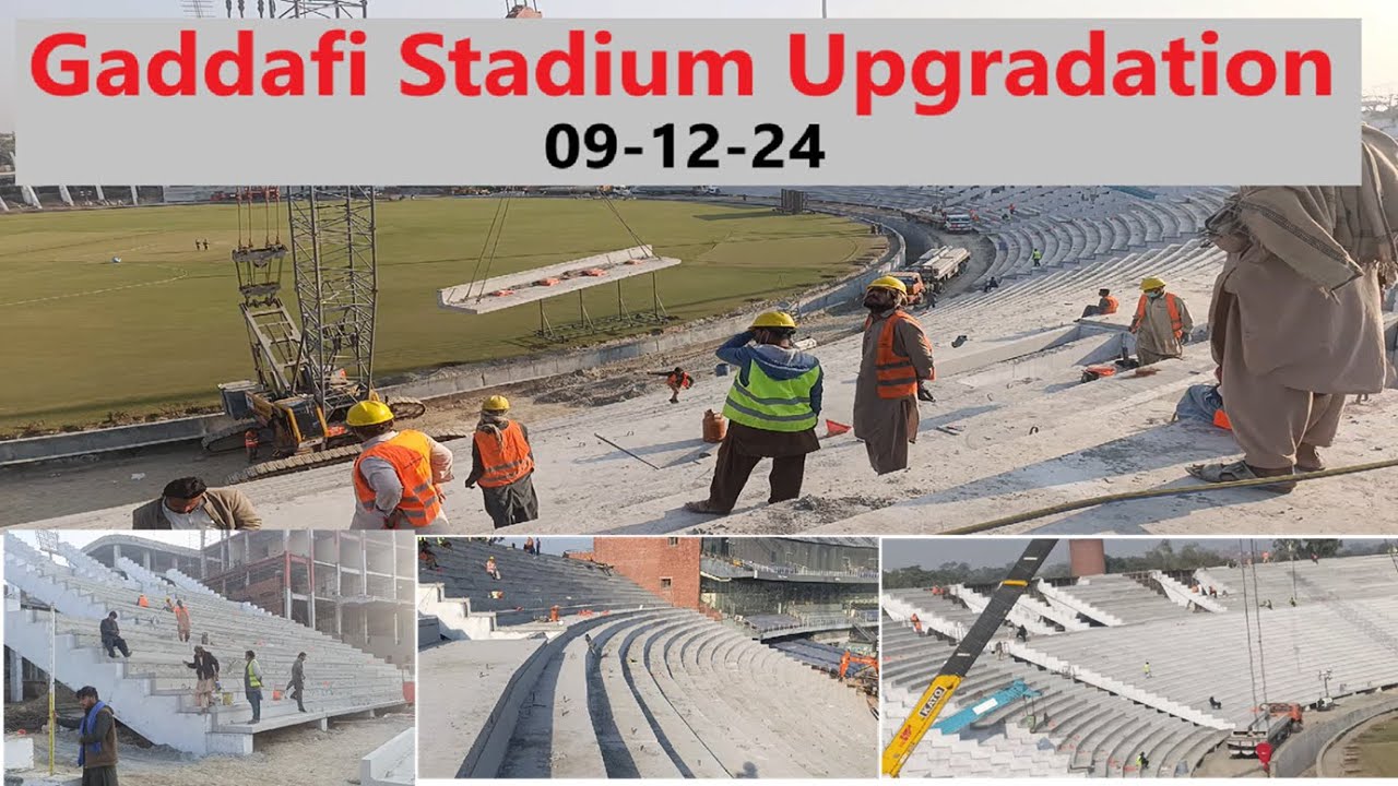 Gaddafi Stadium Upgradation 09 12 24 - YouTube
