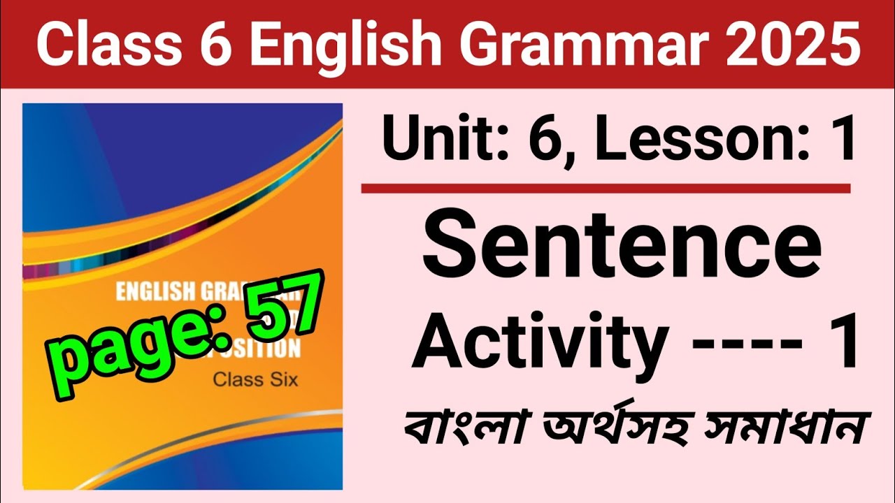 Class 6 english grammar page 56 | Class 6 english grammar 2025 | unit 6 ...