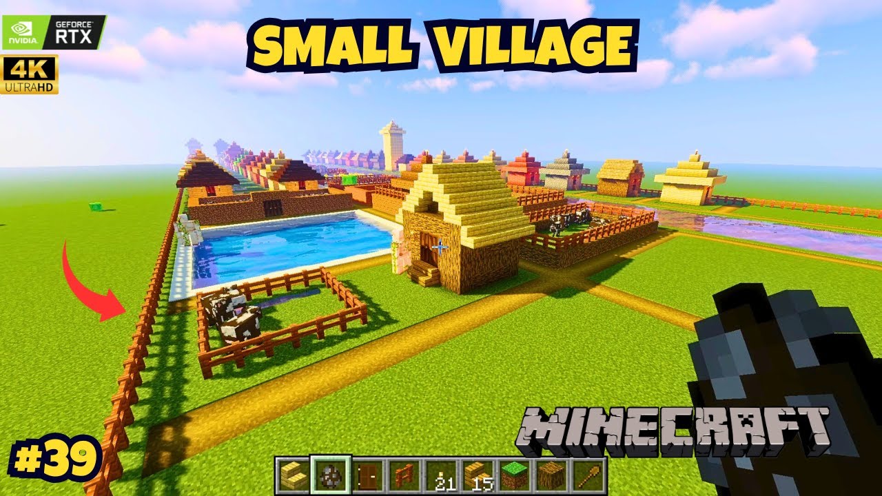 I Build Small Village In Minecraft Creative Gameplay #39 - YouTube
