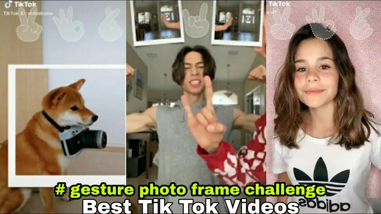 Tik Tok 2020 | Best Vine # gesture photo frame || Подборка лучших видео ...