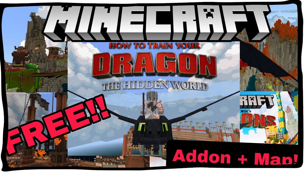 Addon how to train your dragon DLC FREE MCPE! ||ADDON + MAP||V.1.18 ...