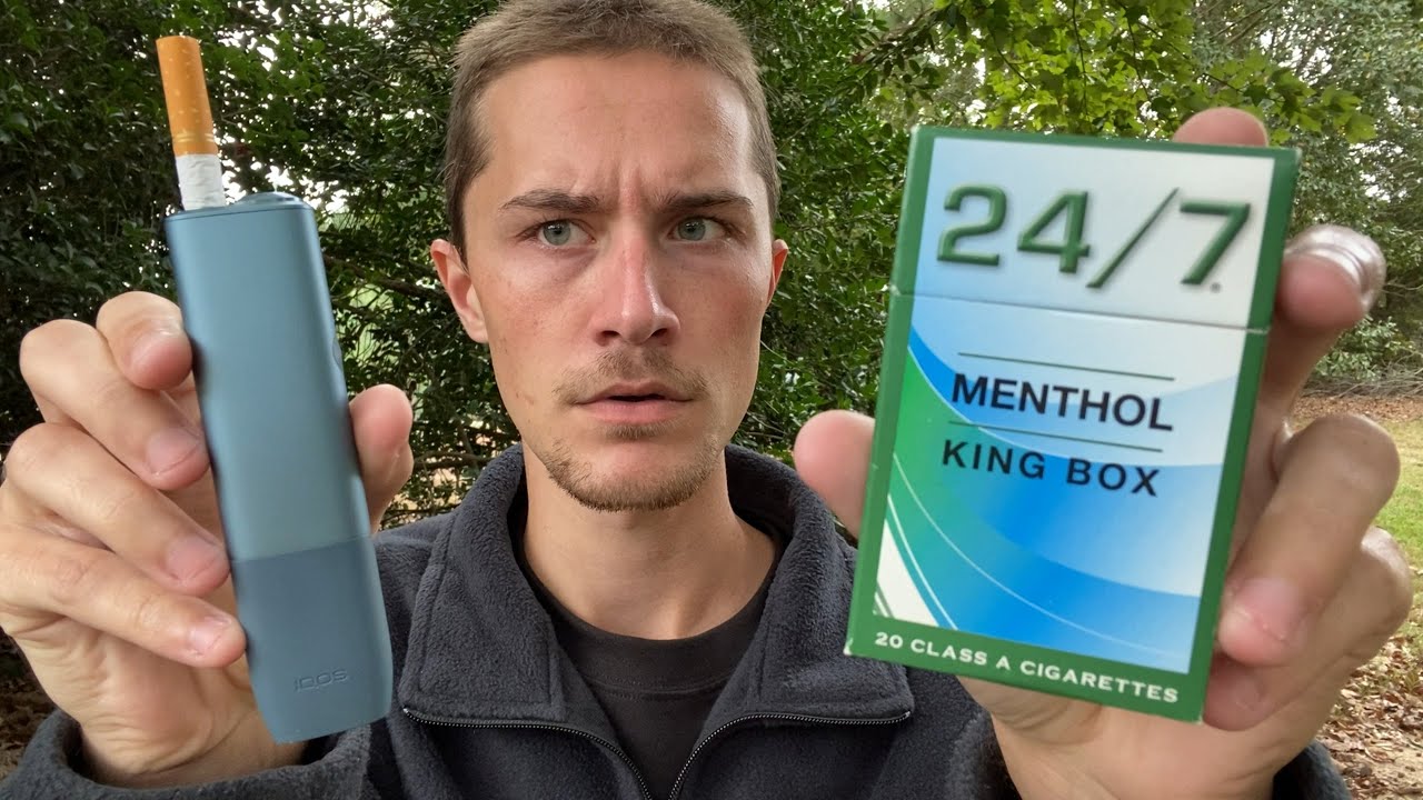 I Tried to Smoke a Normal Cigarette in a Heat-Not-Burn Device - YouTube