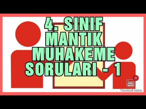 4. SINIF MANTIK MUHAKEME SORULARI - 1! 4. SINIF YENİ NESİL SORULAR
