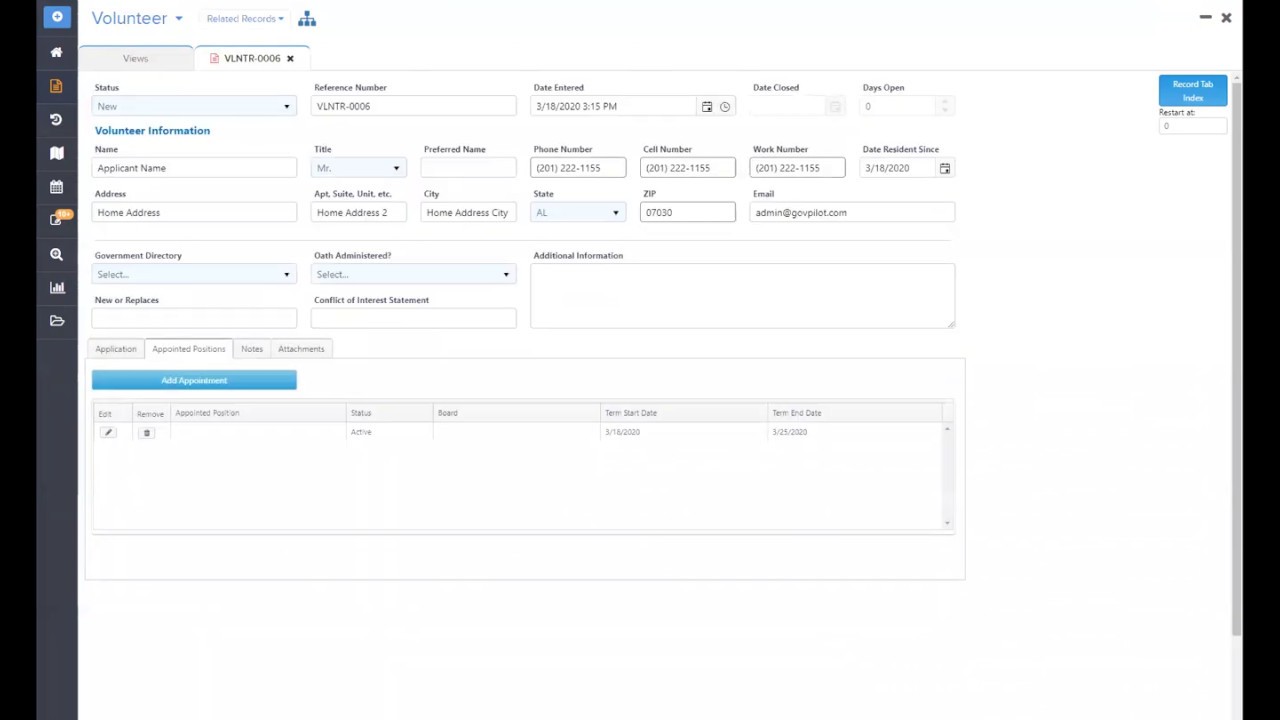 GovPilot Volunteer Registration Module - YouTube