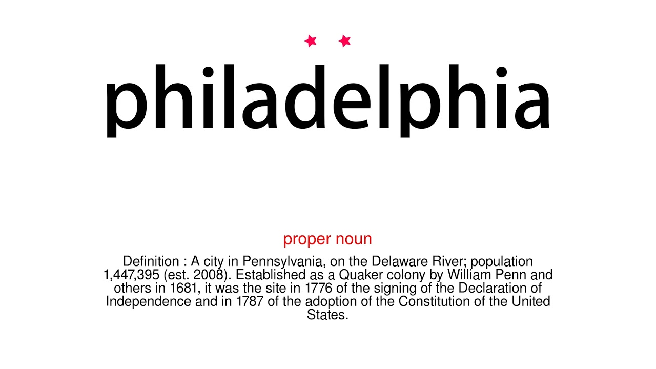 How to pronounce philadelphia - Vocab Today - YouTube