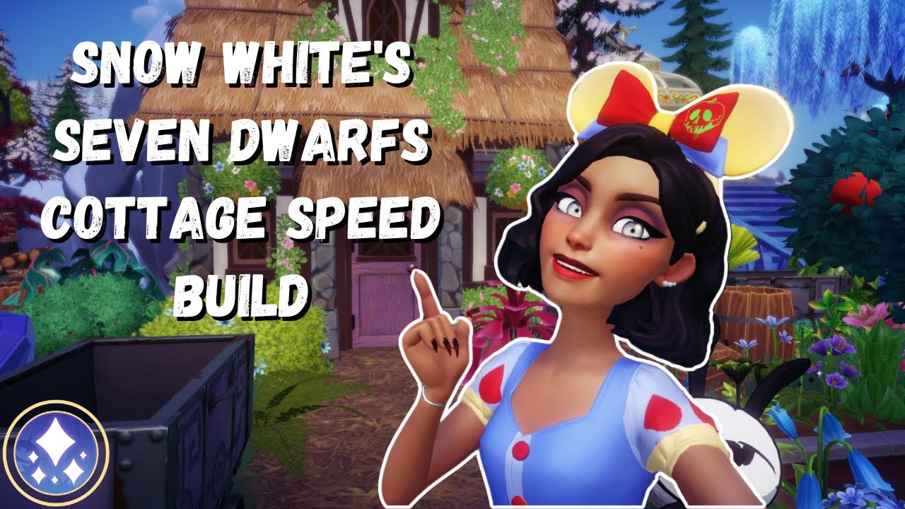 DDV Snow White Cottage - Speed Build - Disney Dreamlight Valley - YouTube