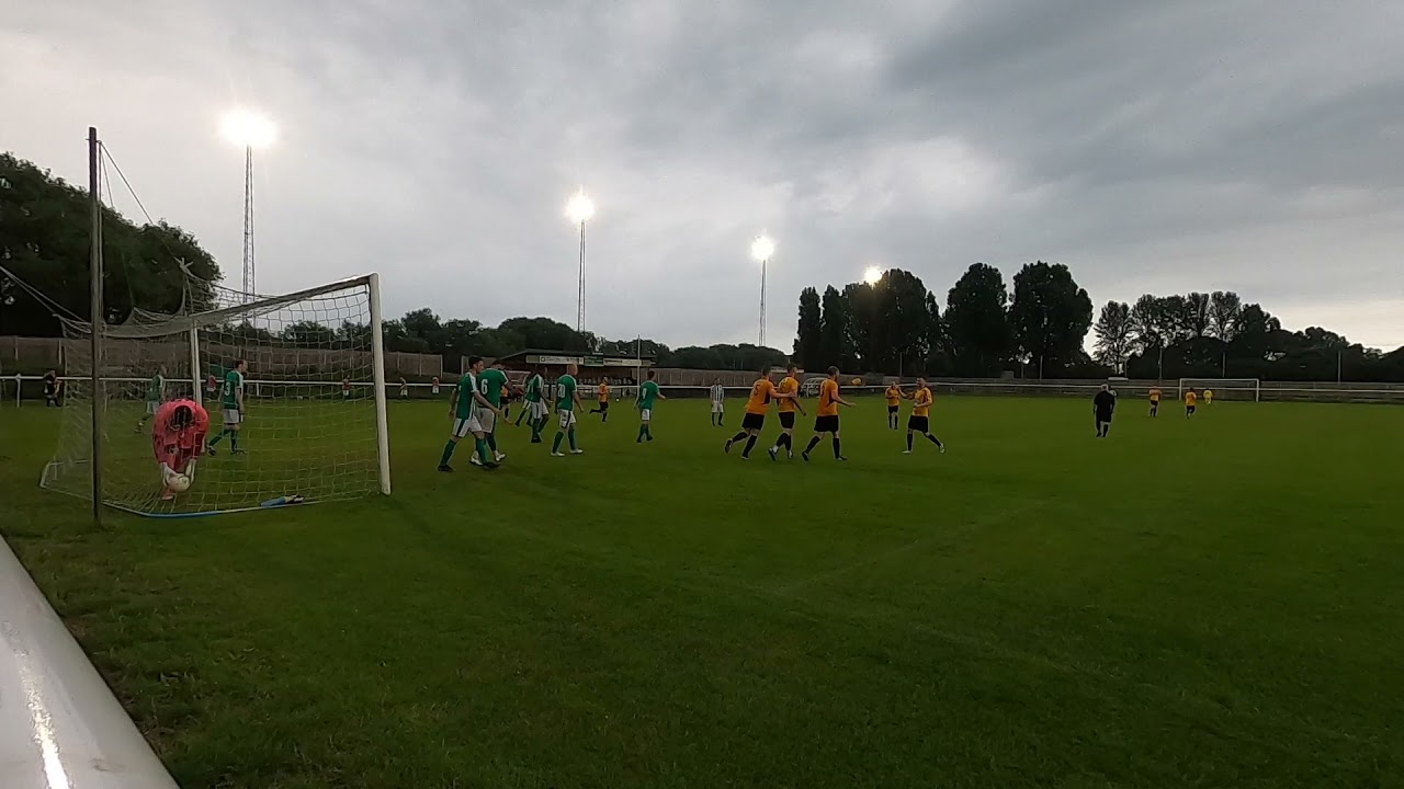 Aaron Berry levels the score for Aylesbury United against MK Irish ...