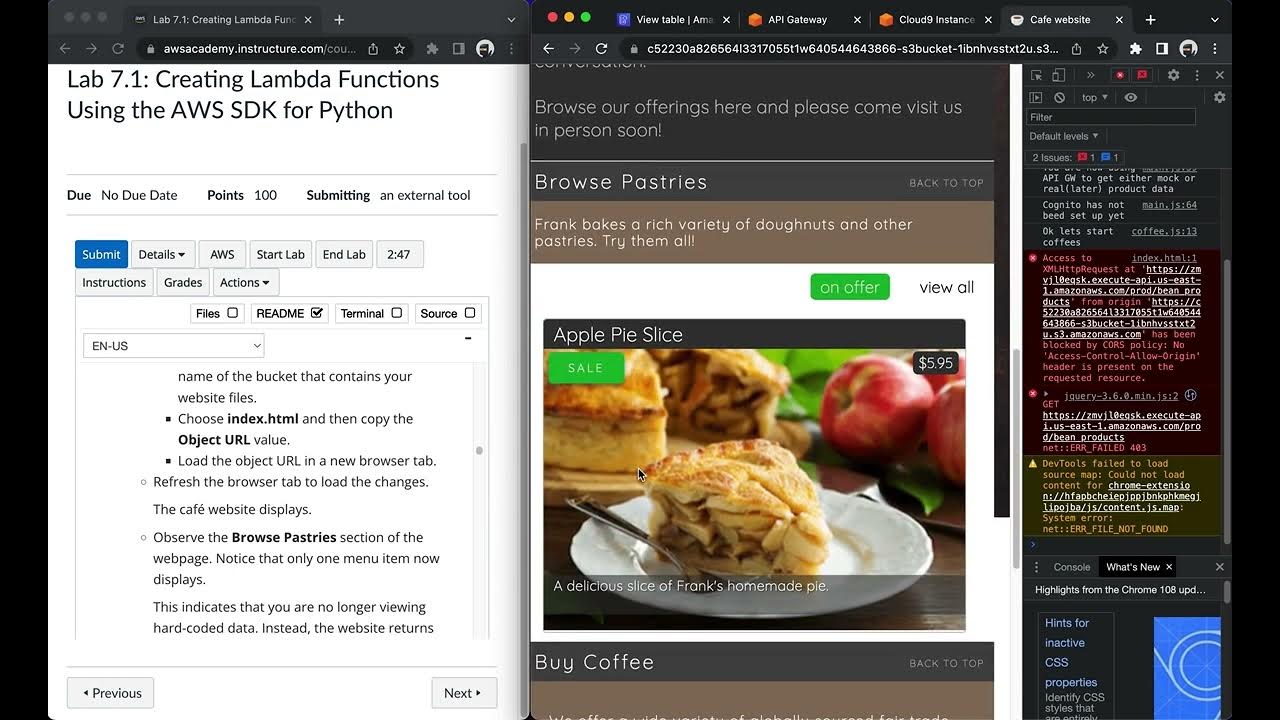 Aws Academy Cloud Developing Lab 71 Creating Lambda Functions Using