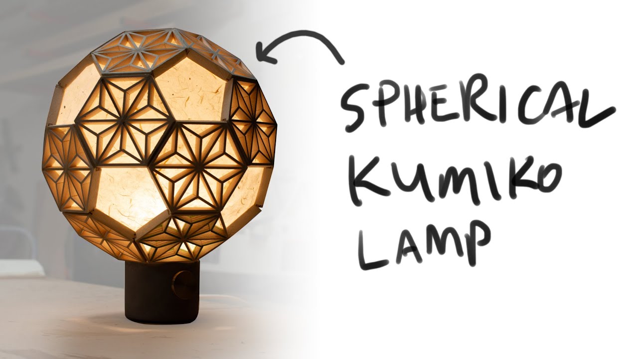 How to make a Spherical Kumiko Lamp // Woodworking Tutorial - YouTube
