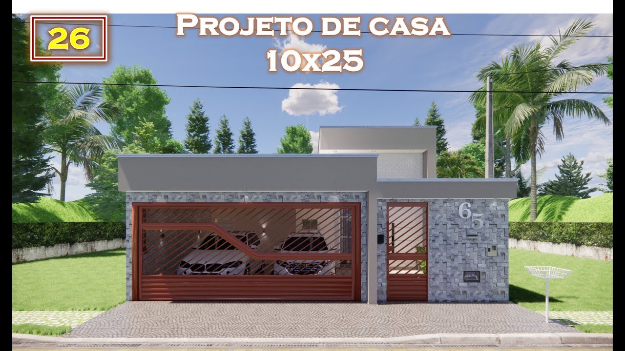 Projeto de Casa 10x25 - YouTube