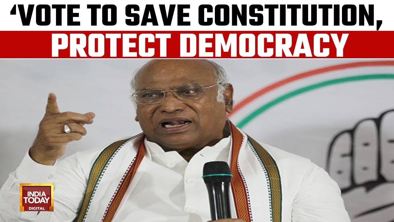 "Vote To Save Constitution, Protect Democracy": Mallikarjun Kharge | Lok Sabha Election - YouTube