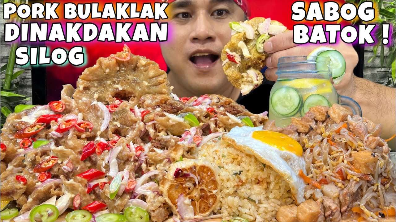 SABOG BATOK MUKBANG! PORK BULAKLAK DINAKDAKAN SILOG & GINISANG TOGUE NA ...