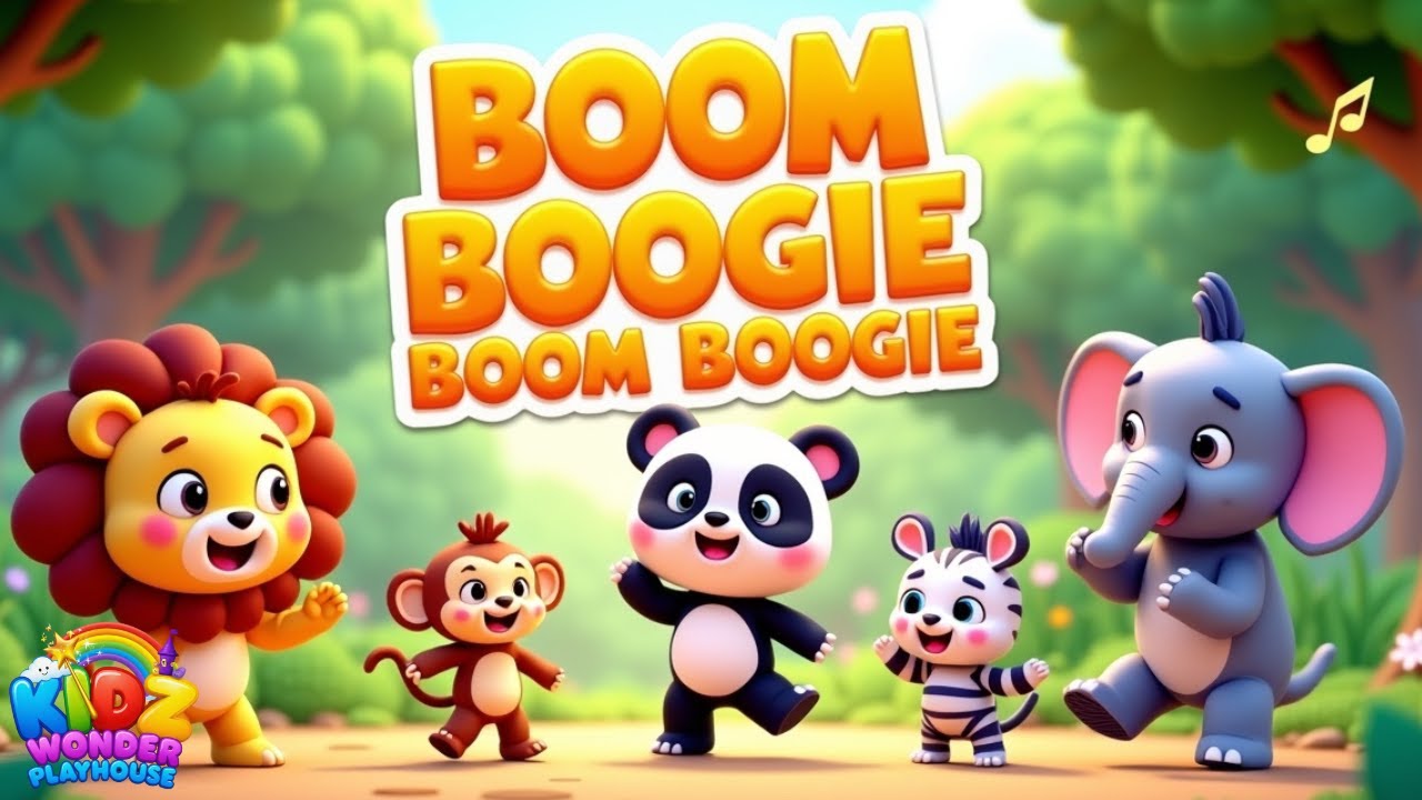 Boom Boogie Boogie Boo Song 🦁🐼 | Fun Animal Dance & Wash Song for Kids ...
