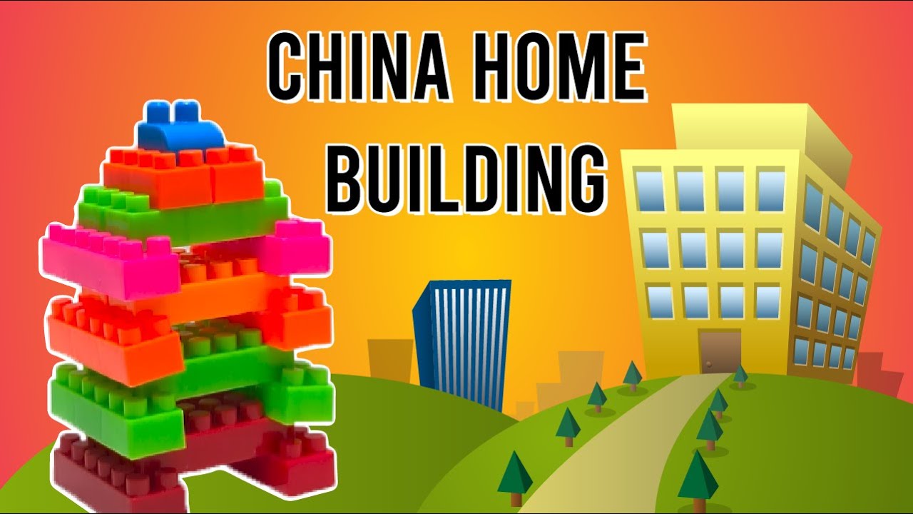 Building a Chinese Castle with Toy Blocks | Exploring Shapes for Kids # ...