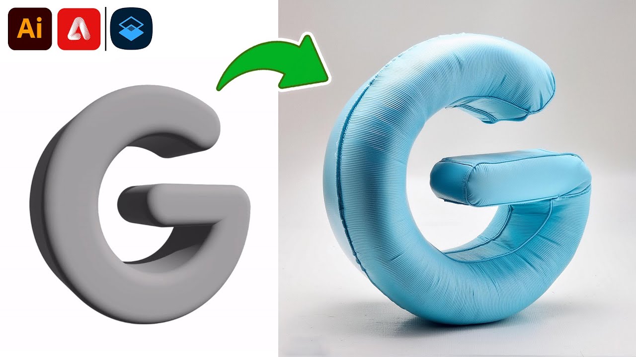 How to Generate 3D Inflated text using Adobe Illustrator & Firefly ...