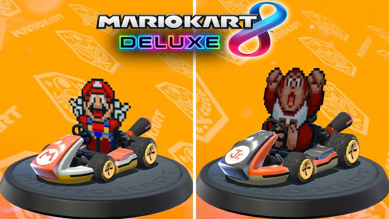 SNES Mario & SNES DK JR in Mario Kart 8 Deluxe! (NEW Characters!) - YouTube