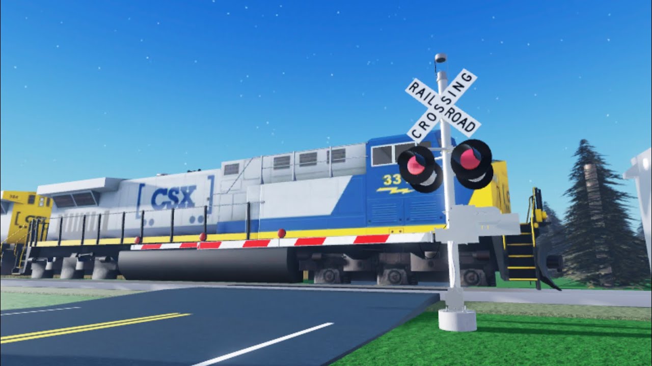 Roblox Railroad N in g CSX Train Railroad Crossing - YouTube