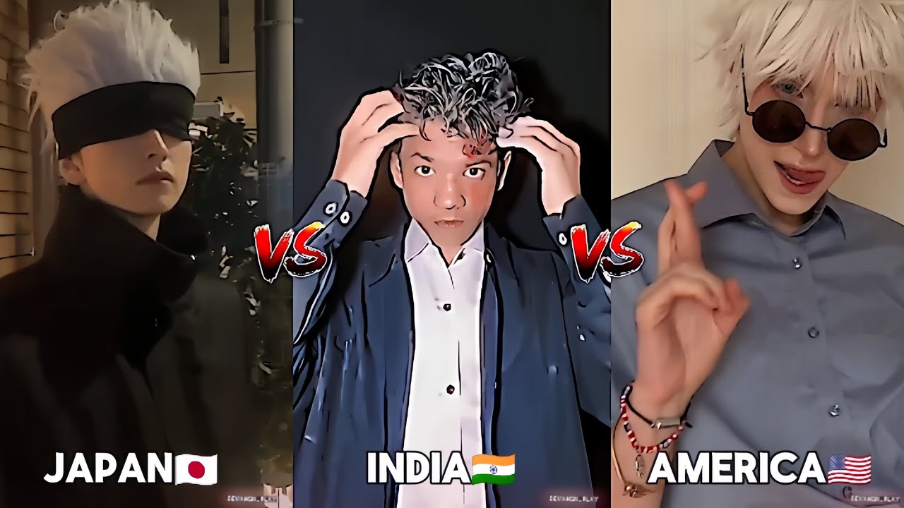 Gojo Satoru Live Action- Japan 🇯🇵 Vs India 🇮🇳 Vs America 🇺🇸 | Gojo ...