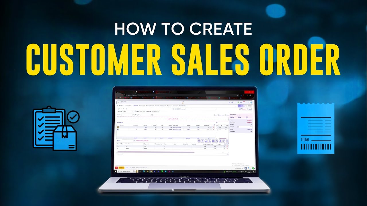 Part 1 - Create Customer Sales Order ( InHouse Manufacturing Process ...