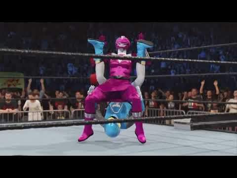 WWE 2K24: Time Force Pink Ranger vs. Ninja Storm Blue Ranger in Extreme ...