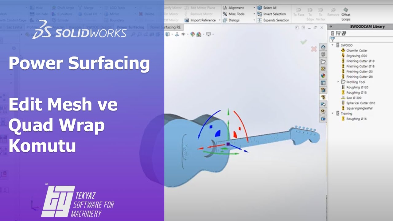 Power Surfacing- Edit mesh ve Quad wrap komutu - YouTube