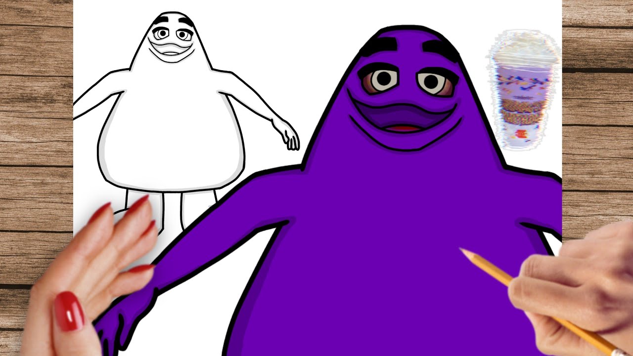 HOW TO DRAW GRIMACE SHAKE from Garten of Banban 4 @amandadrawings - YouTube