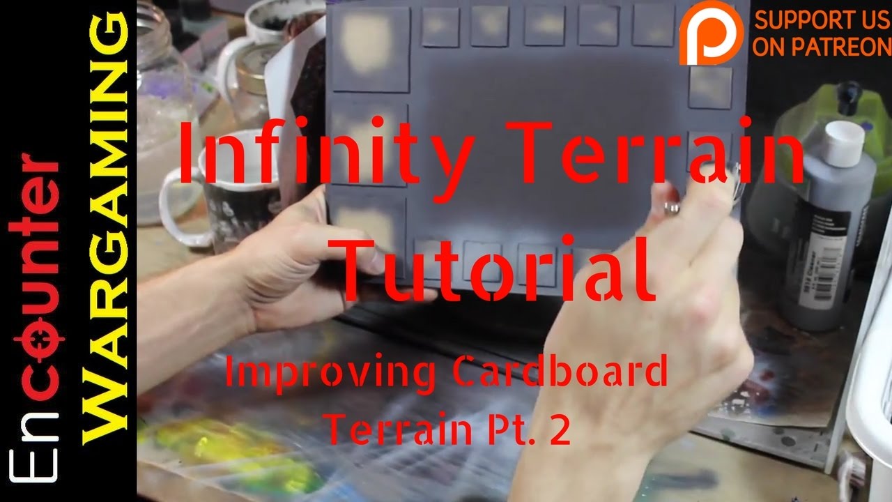 Infinity Cardboard Terrain Improvement PART 2 Airbrush Terrain - YouTube